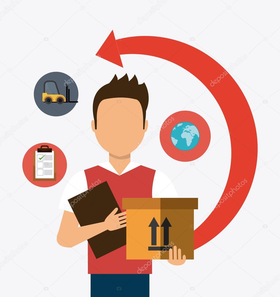 Negocios de entrega y logística Vector de stock por ©yupiramos 82978038