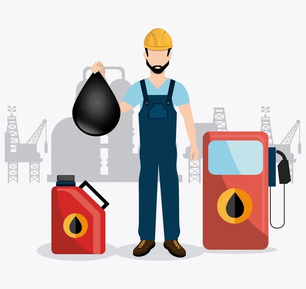 Avatar industrial worker — Stock Vector © yupiramos #126215758