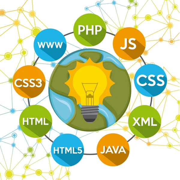 Programming language design Stock Vector Image by ©yupiramos #77417198