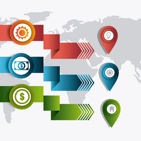 Infographic design. Report template with location pointer. Vector Stock Vector Image by ...