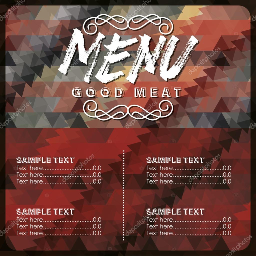 Meat menu Stock Vector by ©yupiramos 84739104