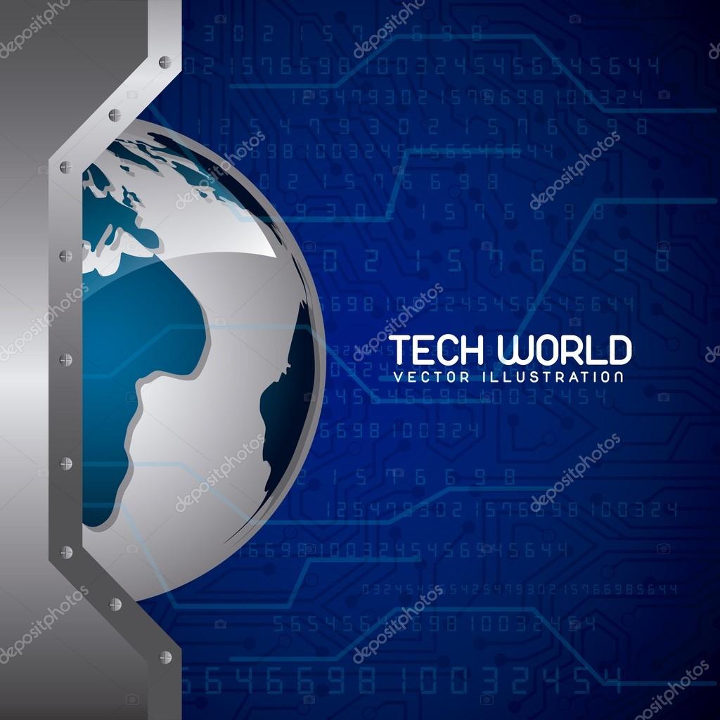 Tech world Stock Vector by ©yupiramos 85025402