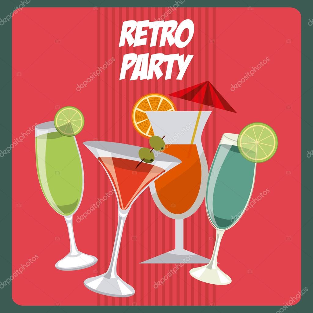 Diseño de fiesta retro Vector de stock #85928060 de ©yupiramos