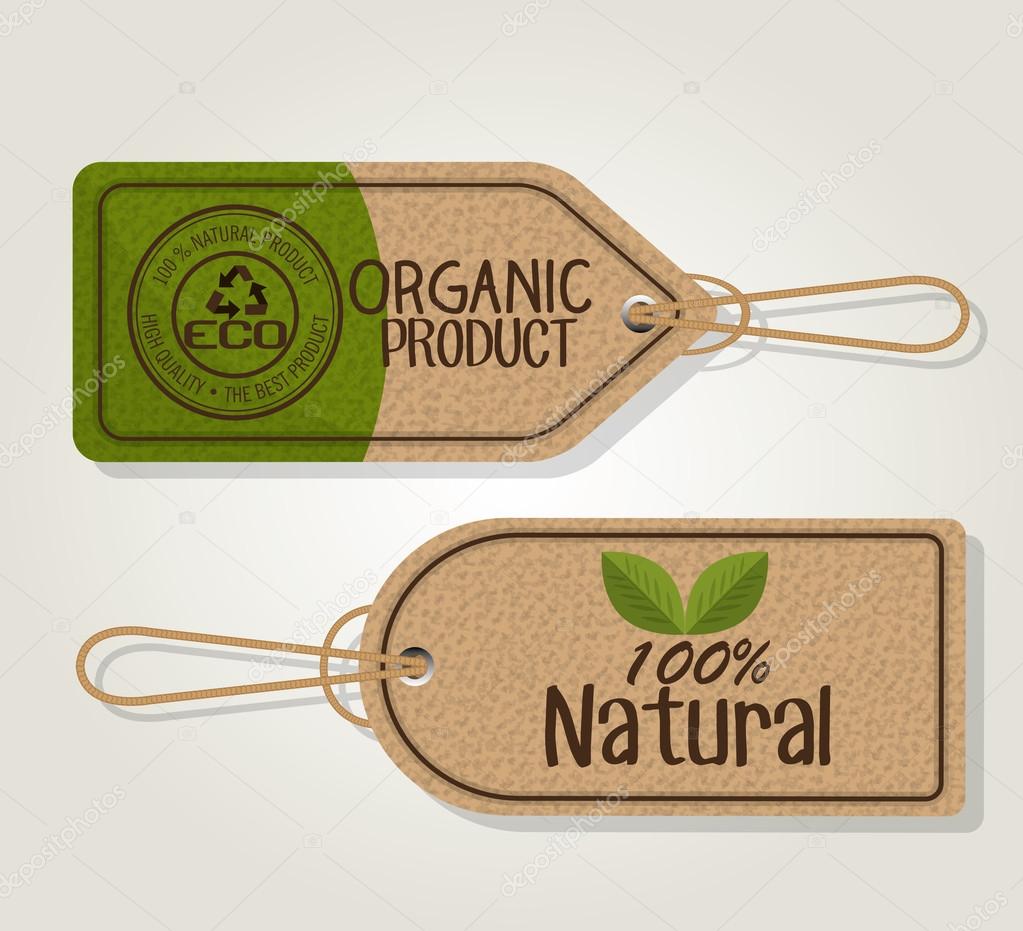 Ecology label and tag theme Stock Vector by ©yupiramos 88424304