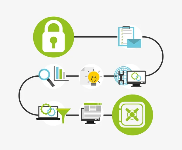 Secure Cloud Computing — Stock Vector © koctia #46687331 Secure Cloud Computing — Stock Vector © koctia #46687331