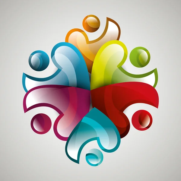 Menschen Vielfalt bunte Ikone Stock-Vektorbild von ©yupiramos 93265848