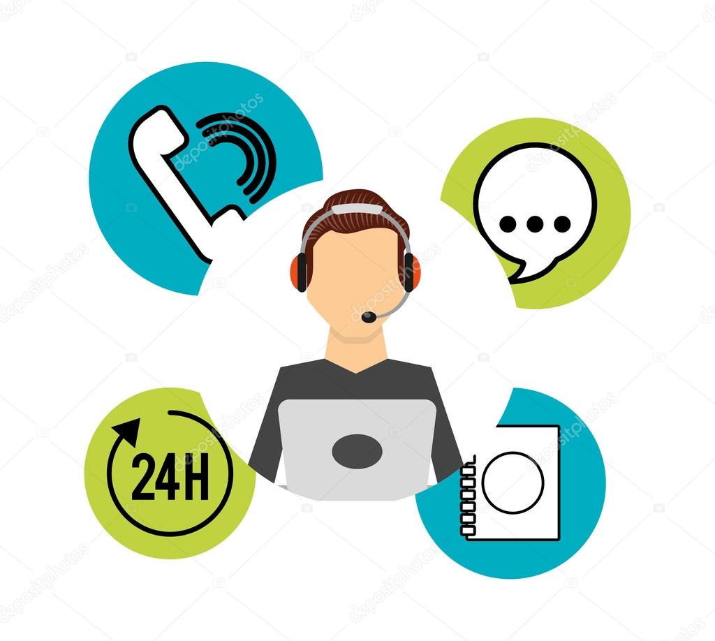 Call center design Stock Vector Image by ©yupiramos #95845814