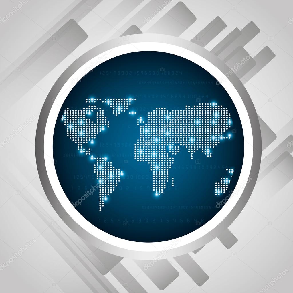 Tech world design Stock Vector by ©yupiramos 97275094