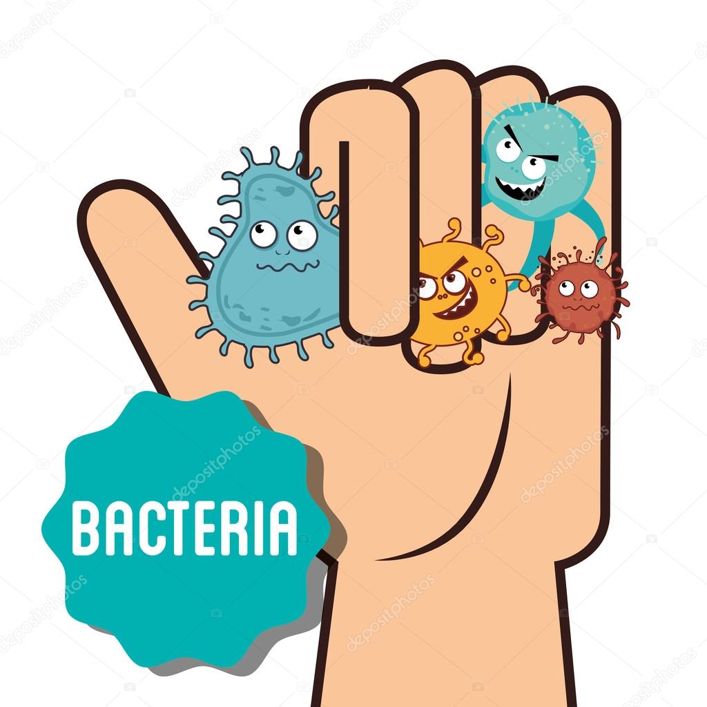 Dibujos animados de gérmenes y bacterias — Archivo Imágenes Vectoriales ...