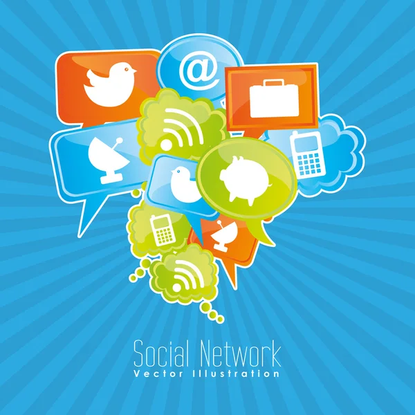Social network design Stock Vector Image by ©yupiramos #43012683