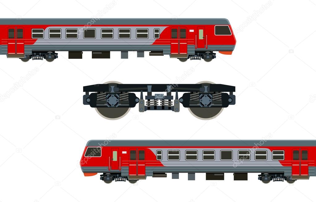 Tren lateral detallado vector, gráfico vectorial © Chubarov imagen ...