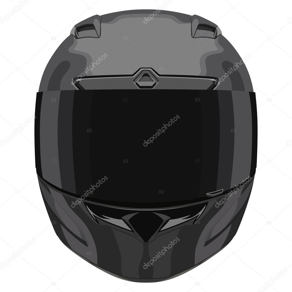 Motorcycle Helmets Front View Vector