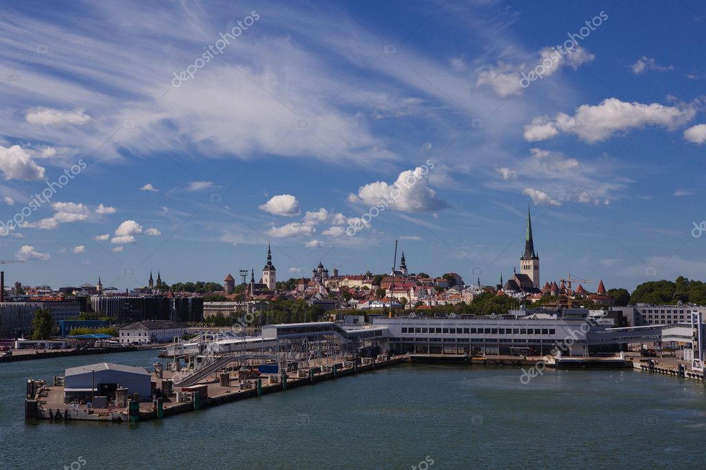 Large Cruiser at the port of Tallinn, Estonia. Tallinn Stock Photo by ...