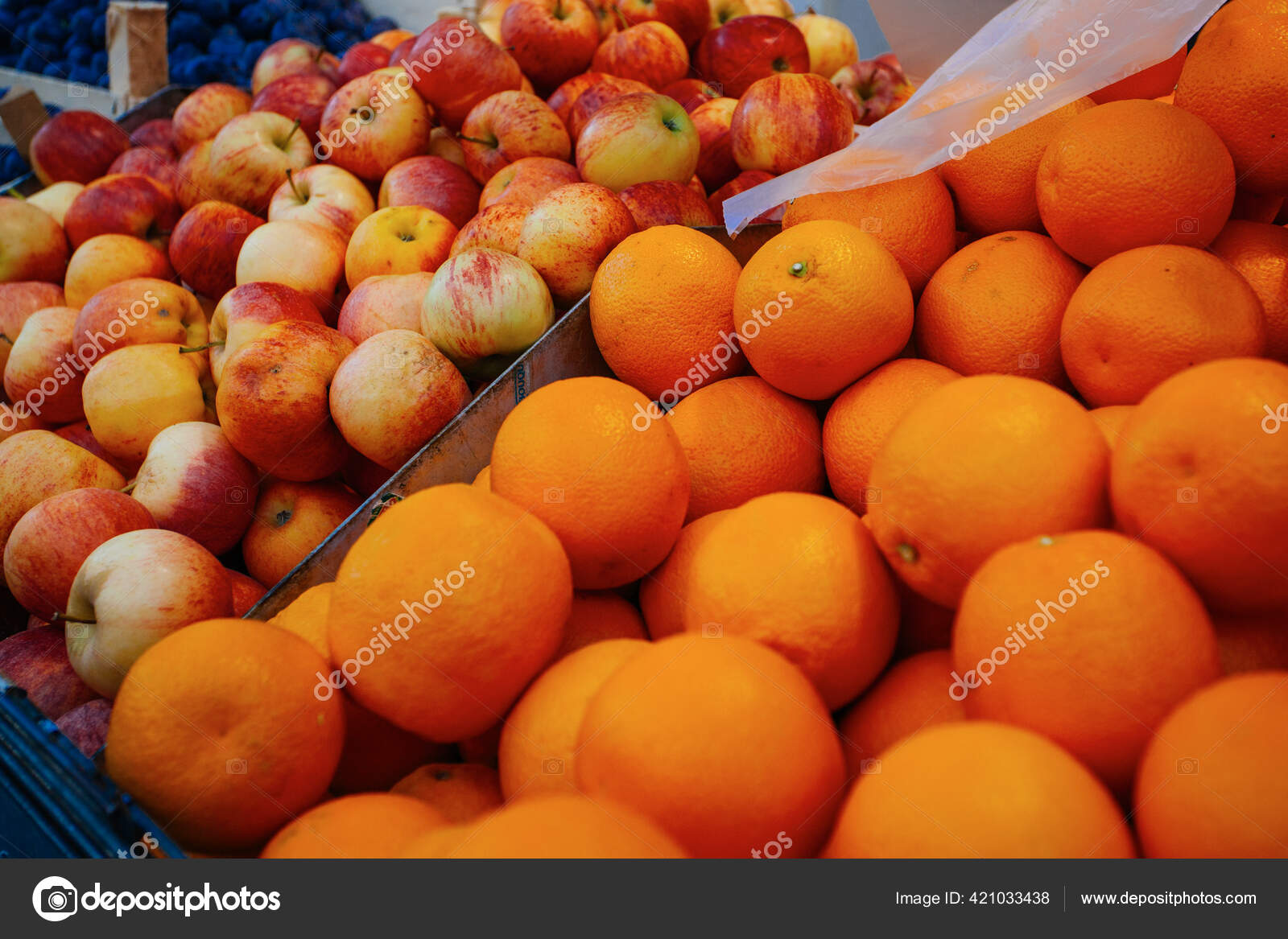 Oranges Other Fruits Display Market Stand Stock Photo by ©Alexandra ...