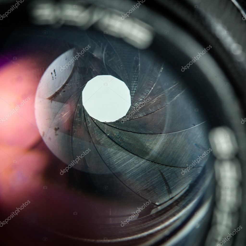 The diaphragm of a camera lens aperture — Stock Photo © Alexandra Lande ...