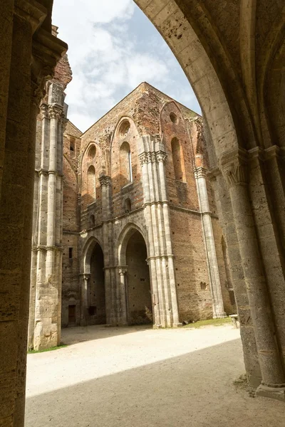 Old Gothic abbey - Abbey of San Galgano, Tuscany, Italy – Stock ...