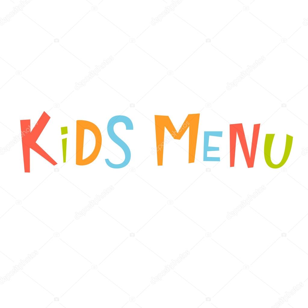 Kids menu lettering Stock Vector by ©nordfox 105089380