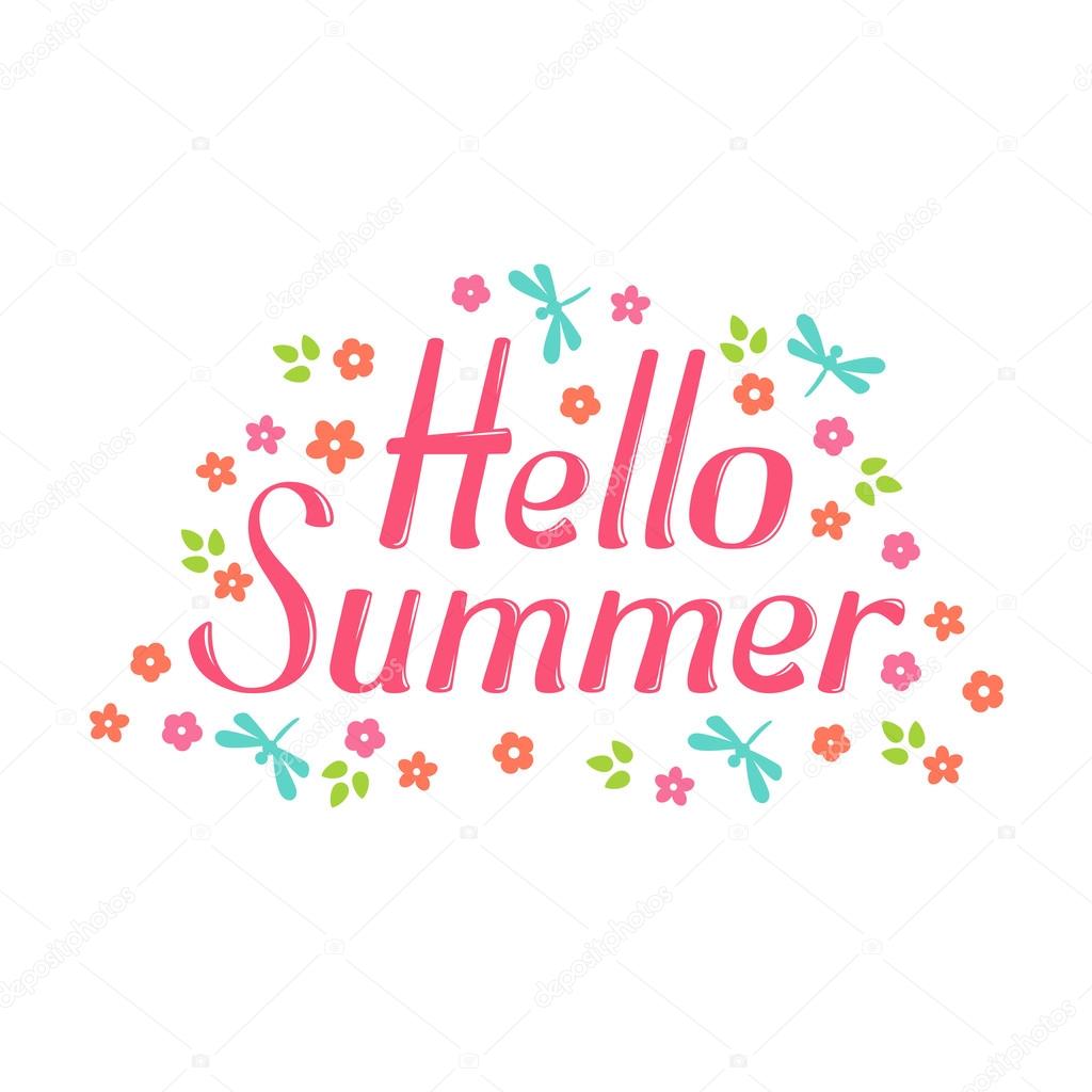 Hello Summer lettering Stock Vector by ©nordfox 110036120