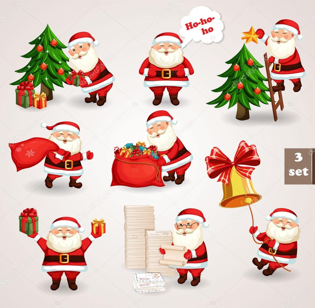 Santa Clause Going To Celebration Christmas Stock Vector Image By