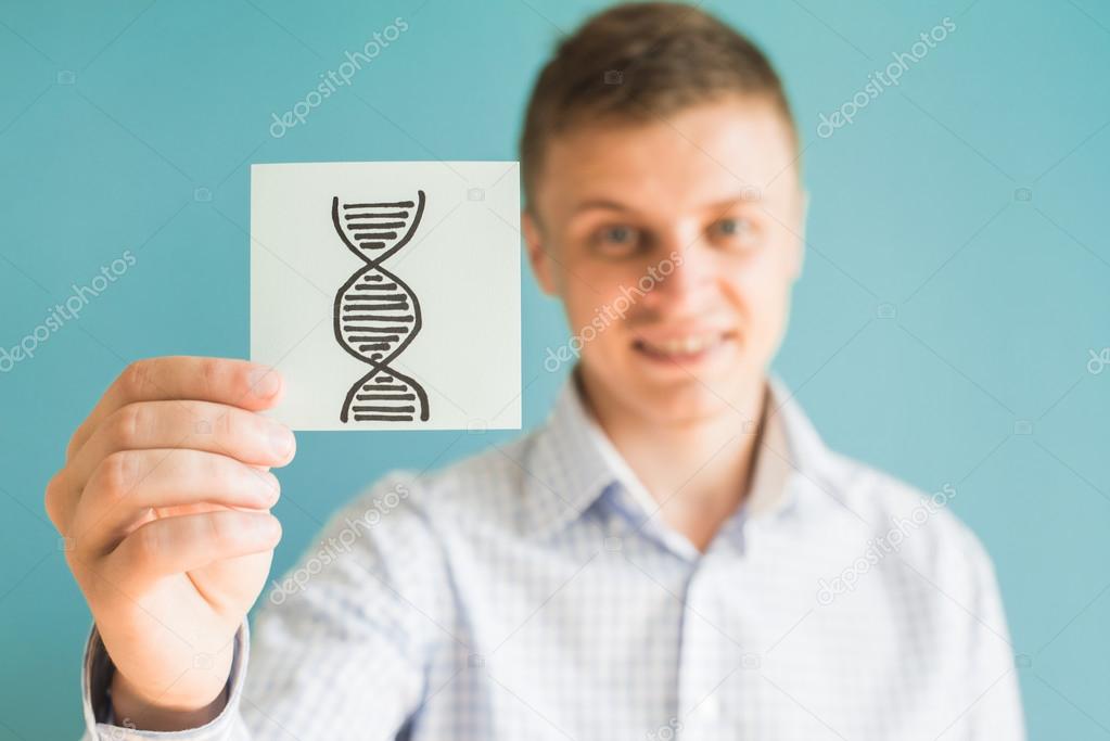 DNA drawing on paper — Stock Photo © file404 #114084832