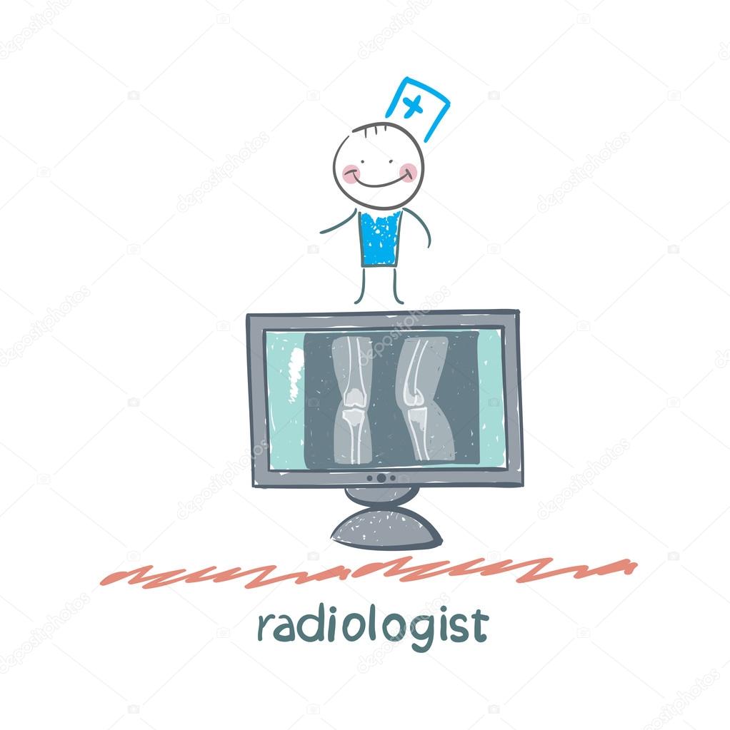 Radiologist with X-ray image Stock Vector by ©file404 56818425