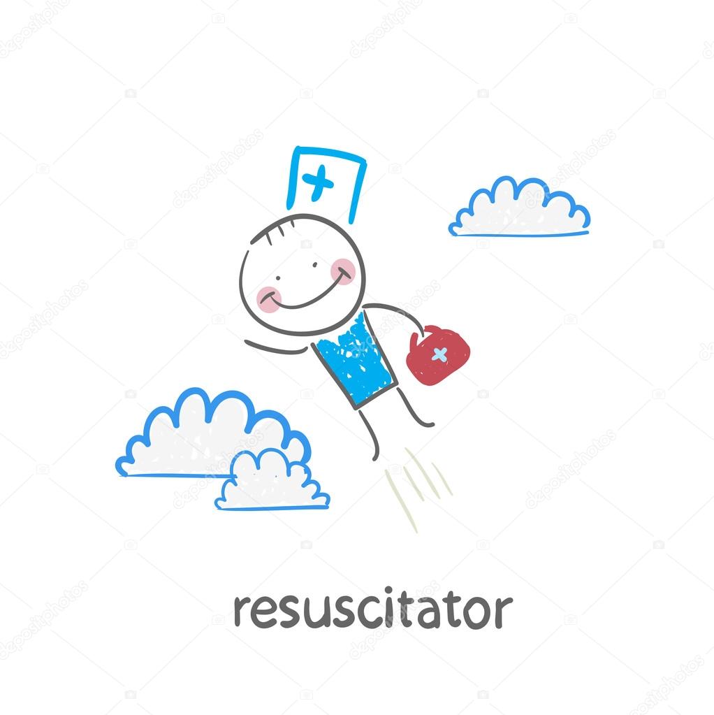 Resuscitator flies to the patient Stock Vector Image by ©file404 #56820147
