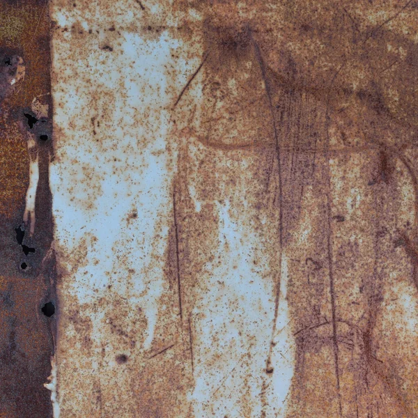 Old light blue painted grey rusty rustic rust iron metal frame ...