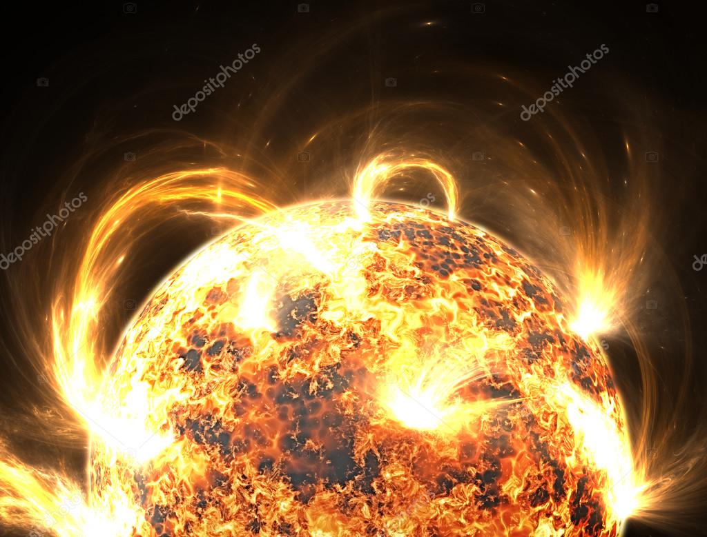 Extreme solar storm, solar flares Stock Photo by ©Juric.P 103121420