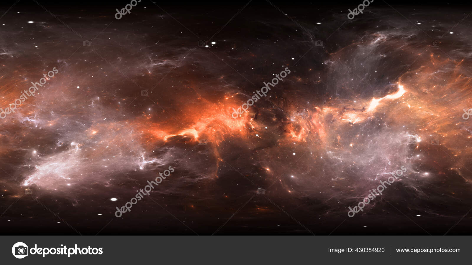 360 Degree Space Nebula Panorama Equirectangular Projection Environment ...