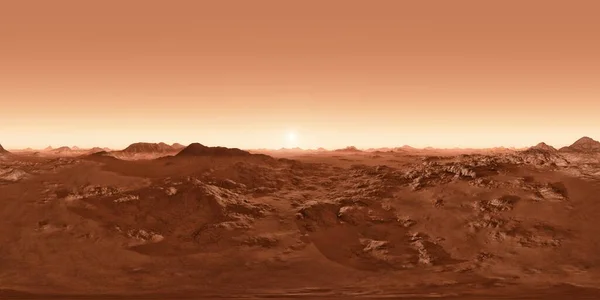 Panorama of Mars sunset, environment HDRI map. Equirectangular ...