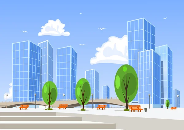 Vector city view from above. Vector art Stock Vector by ©Juric.P 13443894