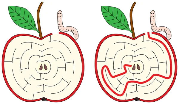 Apple puzzle vector Vector Art Stock Images | Depositphotos