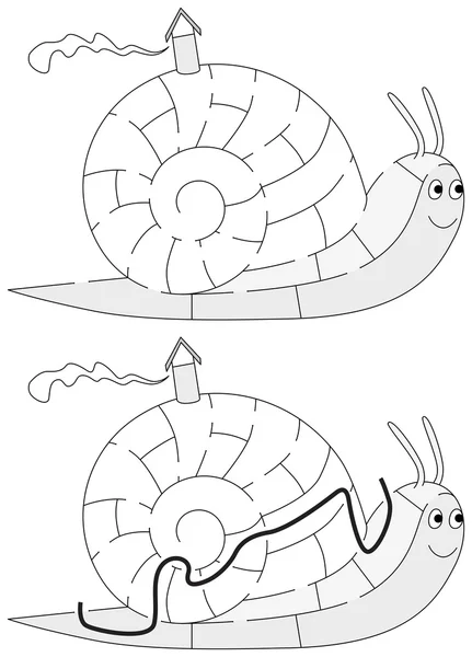 Snail maze Vector Art Stock Images | Depositphotos
