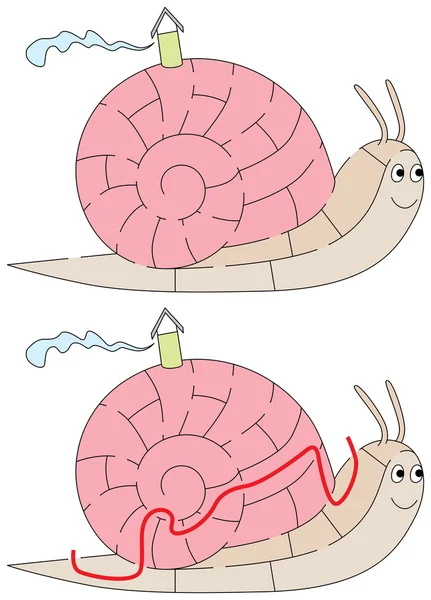 Snail maze Vector Art Stock Images | Depositphotos