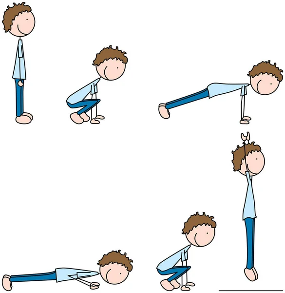 Exercise burpees Vector Art Stock Images | Depositphotos