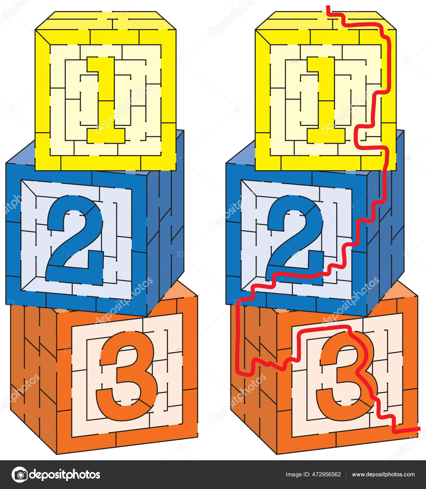 123 Blocks Clipart