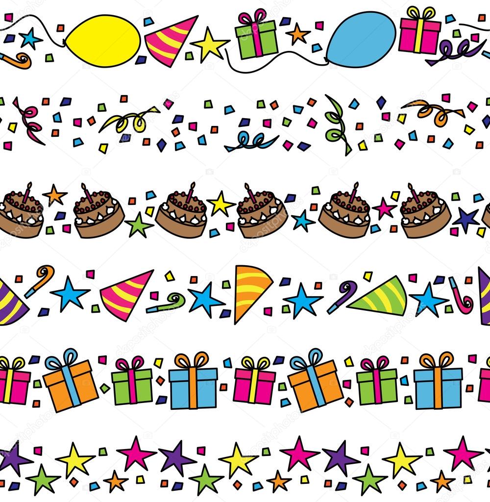 Birthday party borders Stock Vector Image by ©nahhan #85138114