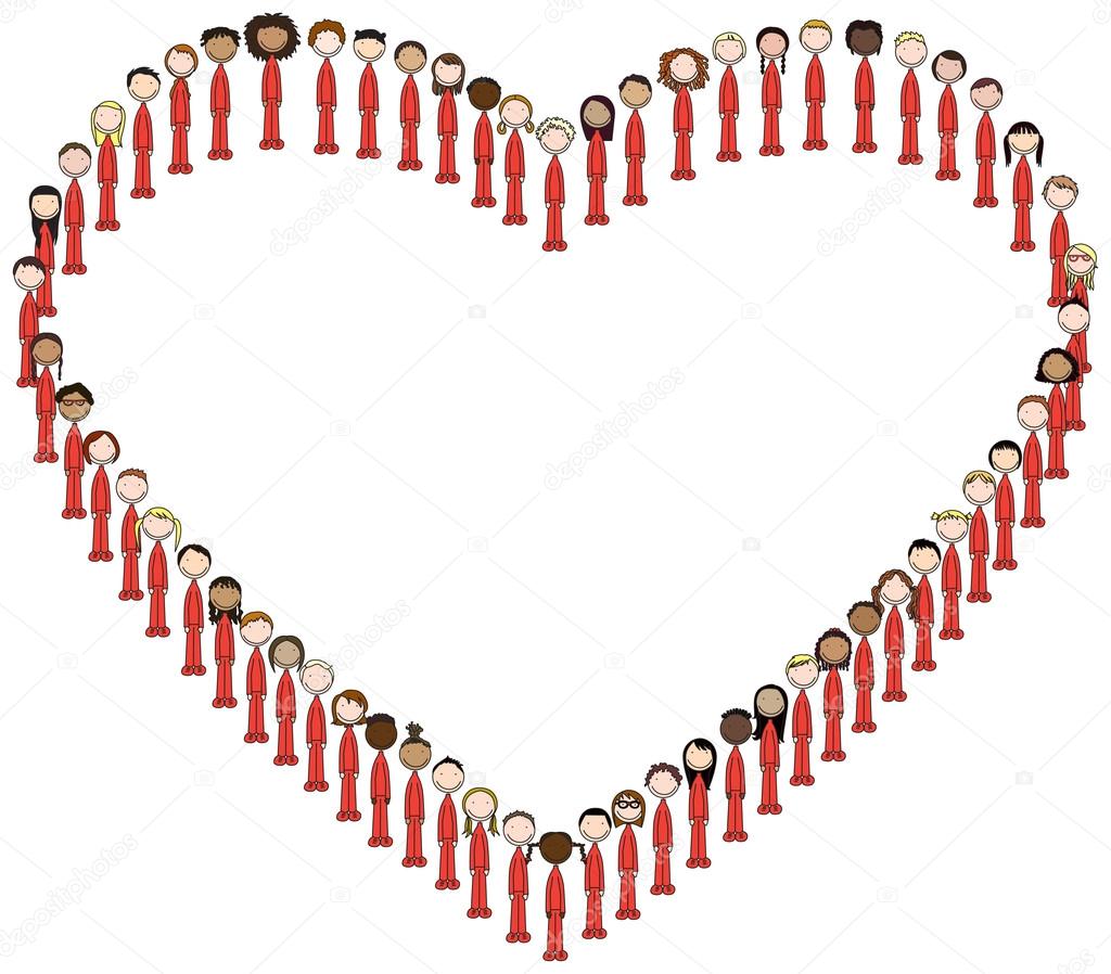 Happy kids like heart Stock Vector Image by ©nahhan #91138926