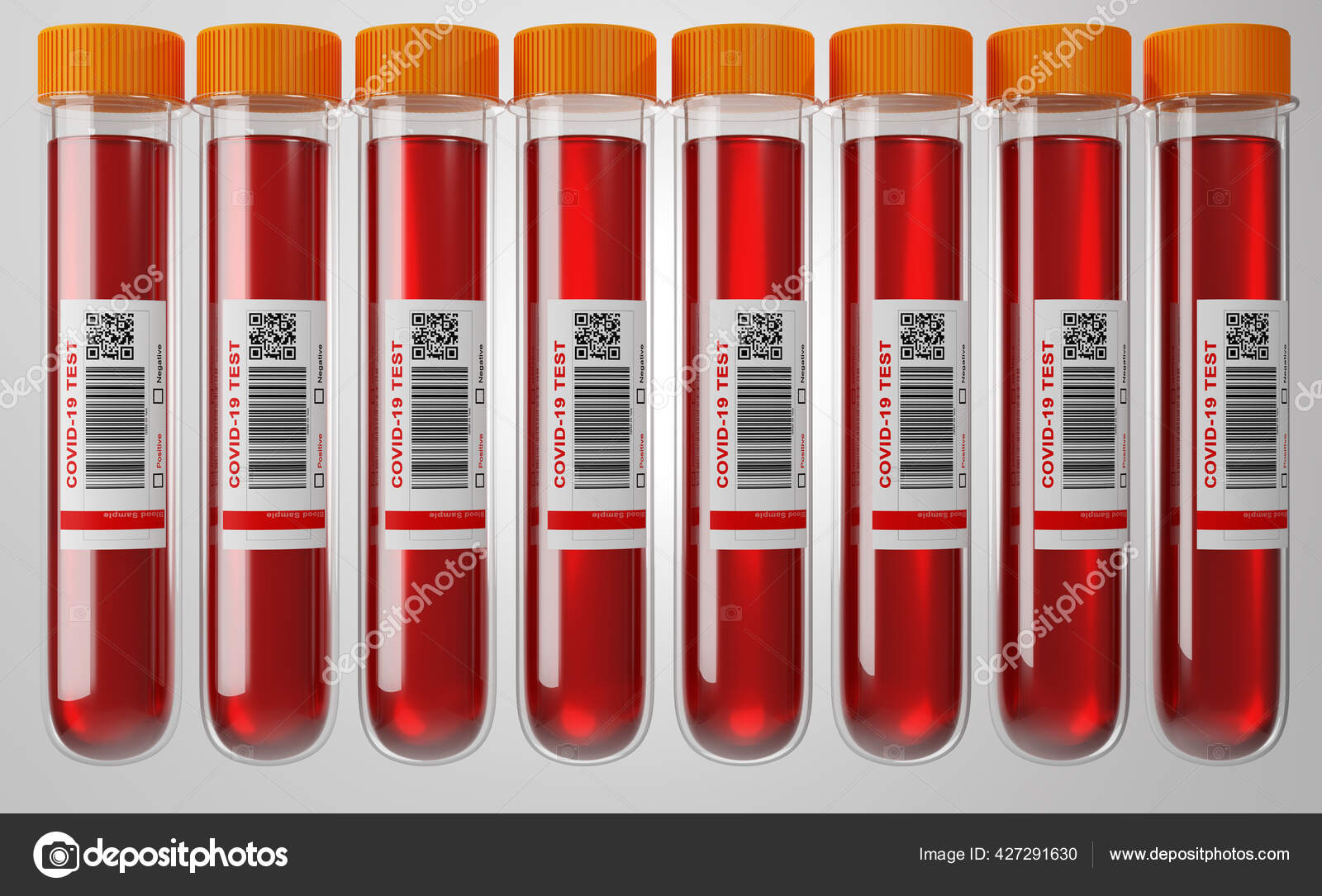 COVID-19 Blood test vials 3D Illustration — Stock Photo © Spectral ...
