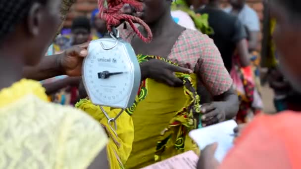 Unidentified People Measuring Weight Children Nanjiri Outskirts ...