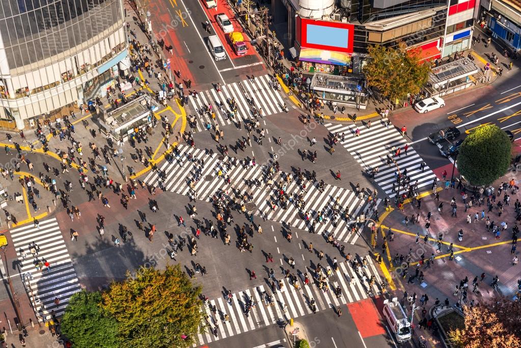 Shibuya Crossing, Tokyo, Japan. — Stock Photo © masterlu #63172439
