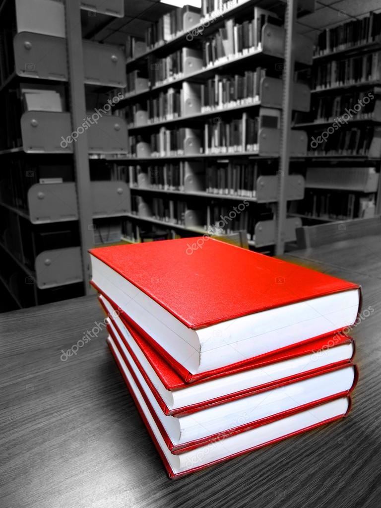 Books on Table in Library Stock Photo by ©eric1513 68173401