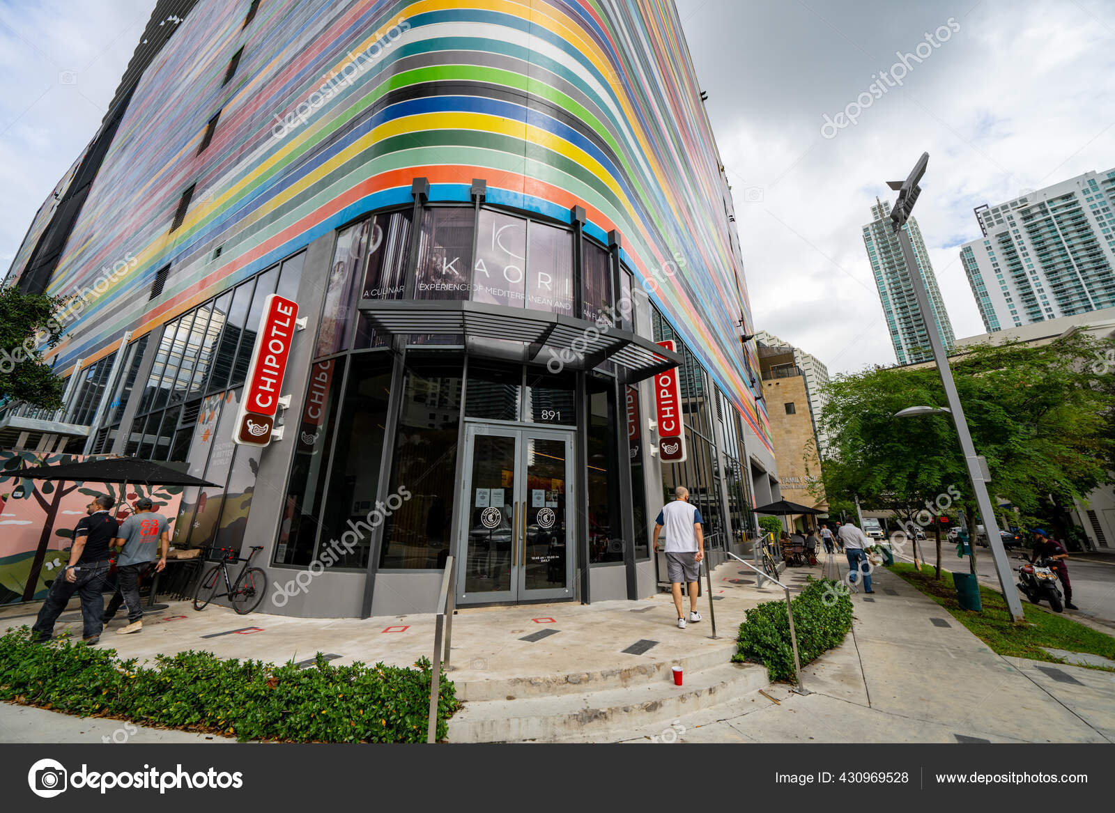 Miami Usa November 2020 Photo Chipotle Restaurant Brickell Miami ...