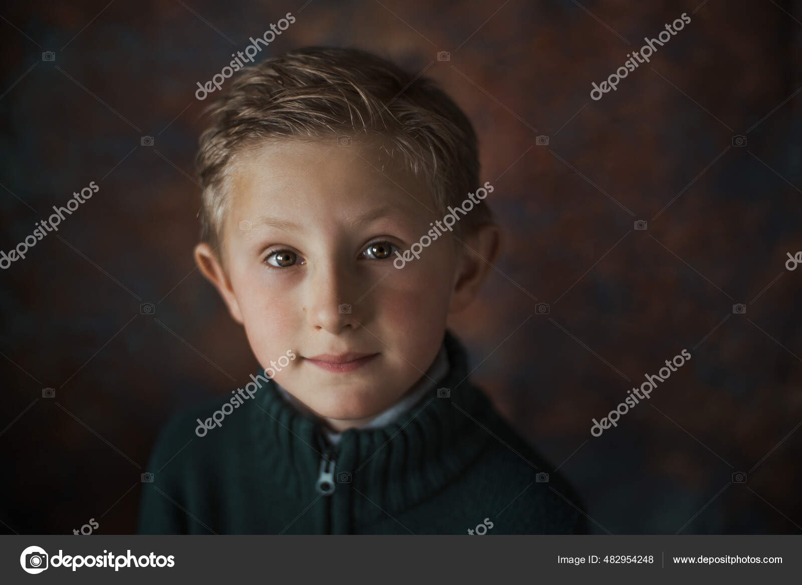 Portrait Young Boy Home Selective Focus — Stock Photo © Artanika #482954248