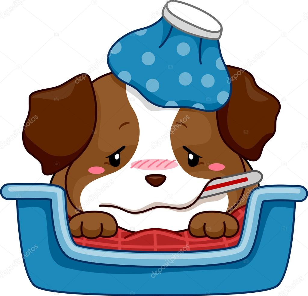 Sick Dog Clip Art