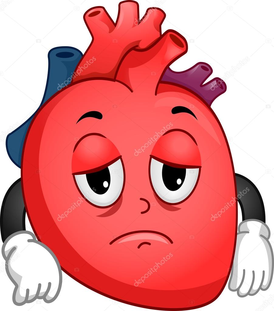 Weak Heart Mascot — Stock Photo © lenmdp #58948951