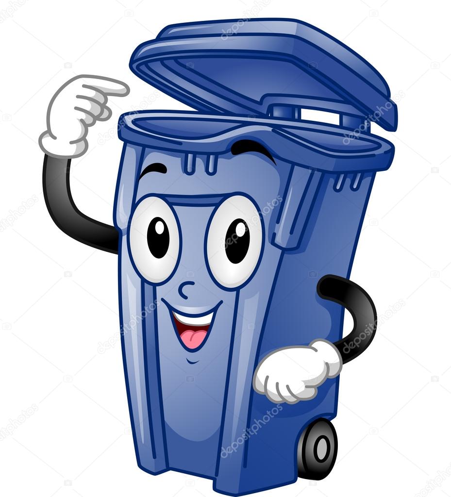 Open Trash Can Clip Art