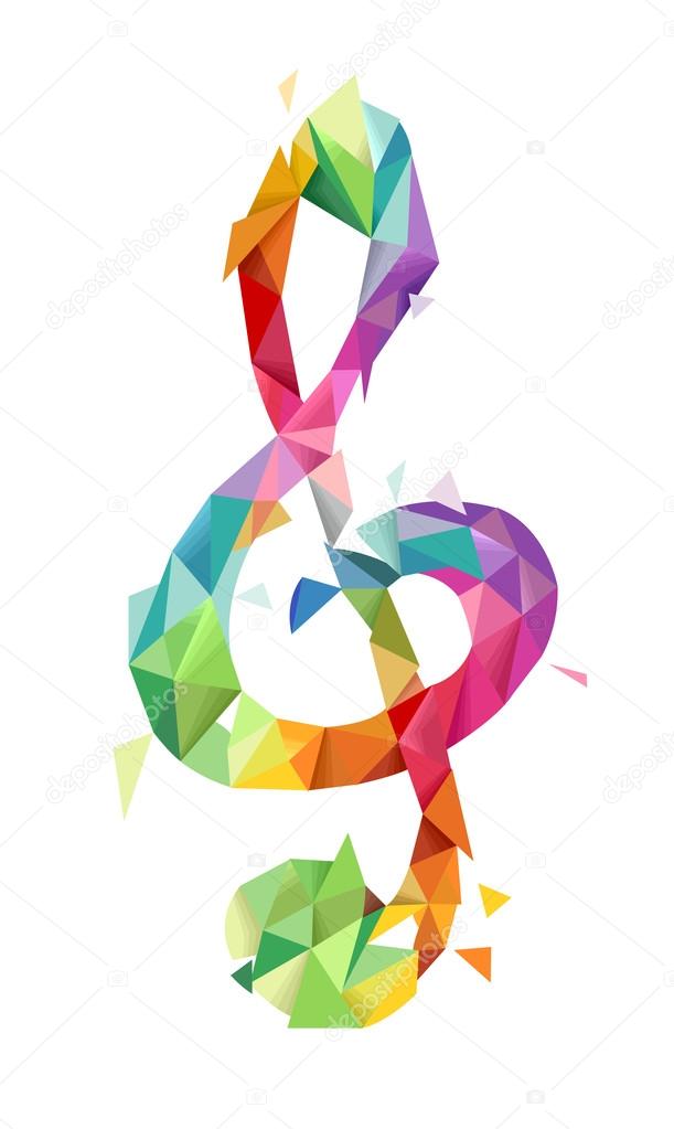 G-Clef Geometric Design — Stock Photo © lenmdp #94050848