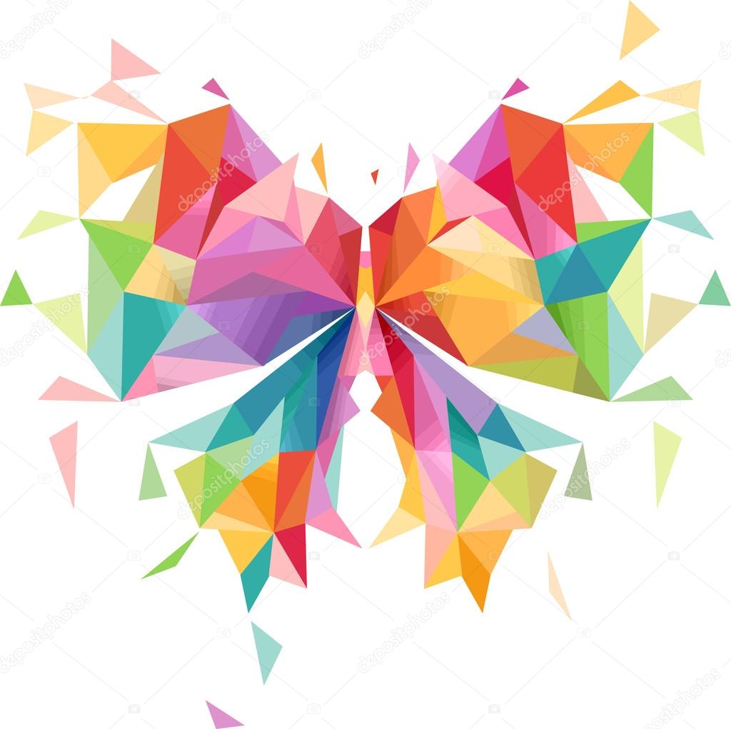 Butterfly Geometric Design — Stock Photo © lenmdp #94051162