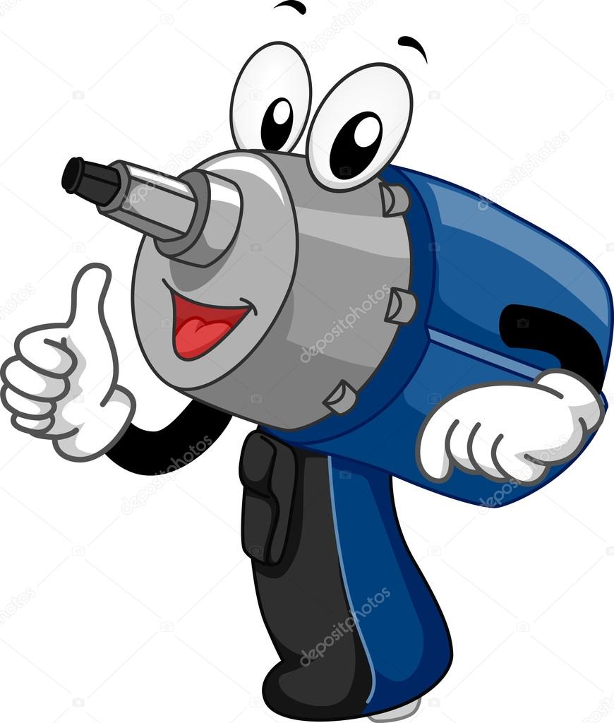 Impact Wrench Giving Thumb Up Stock Illustration by ©lenmdp #94051476